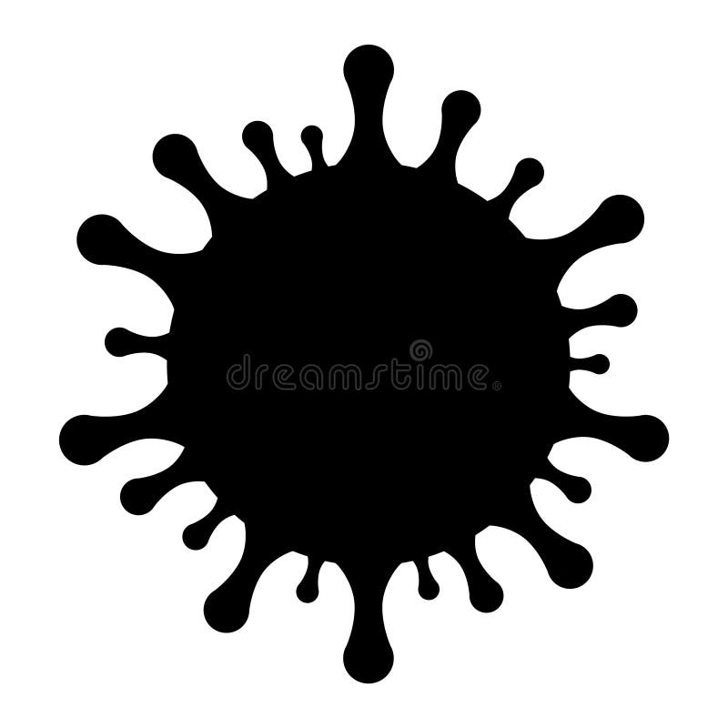 Coronavirus Cell Vector Icon. Black Virus Illustration Stock Vector ...