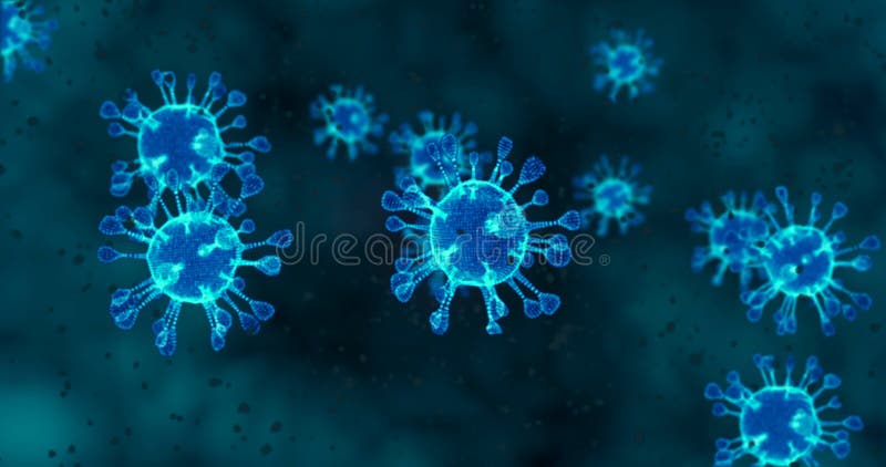 Coronavirus Cells. Animation Group of Viruses that Cause Respiratory ...