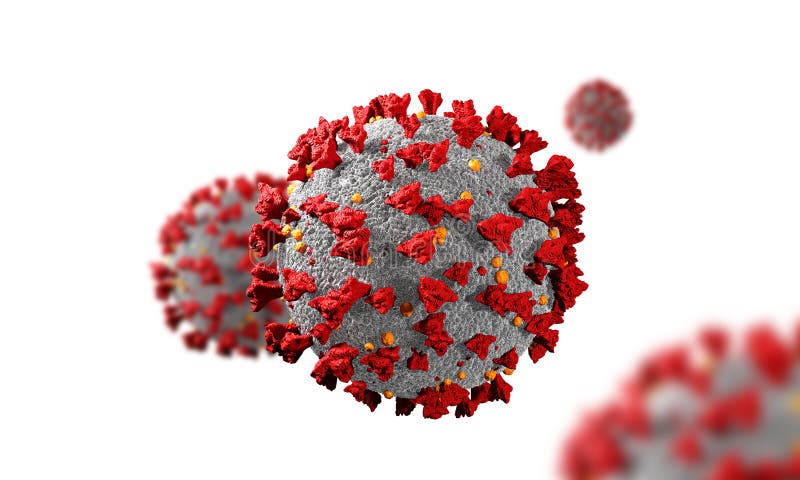 Coronavirus Cells or Bacteria Molecule. Virus Covid-19. Virus Isolated ...