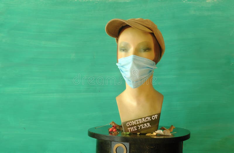 Coronavirus Comeback in Autmn and Winter, Head of Display Dummy Wit ...