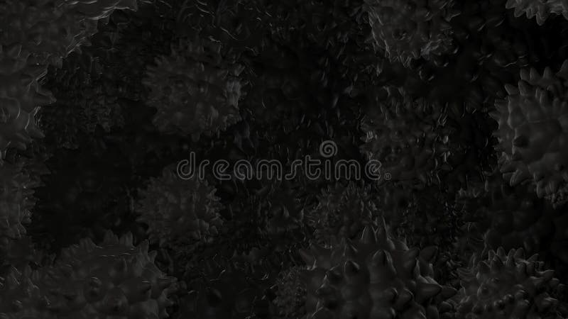 Coronavirus Concept. Dark CGI Background with Red Viruses and Place for ...