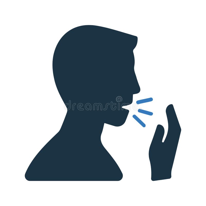 Coronavirus, Cough Icon. Simple Editable Vector Illustration Stock ...