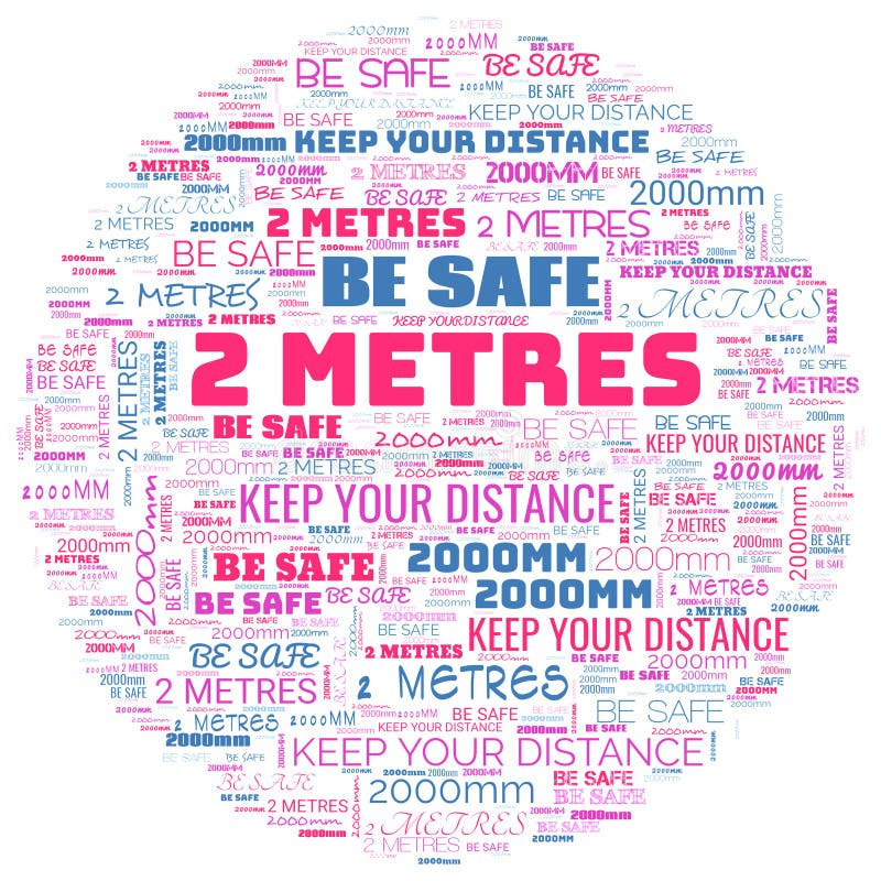 Be Safe Keep Your Distance stock illustration. Illustration of distance ...