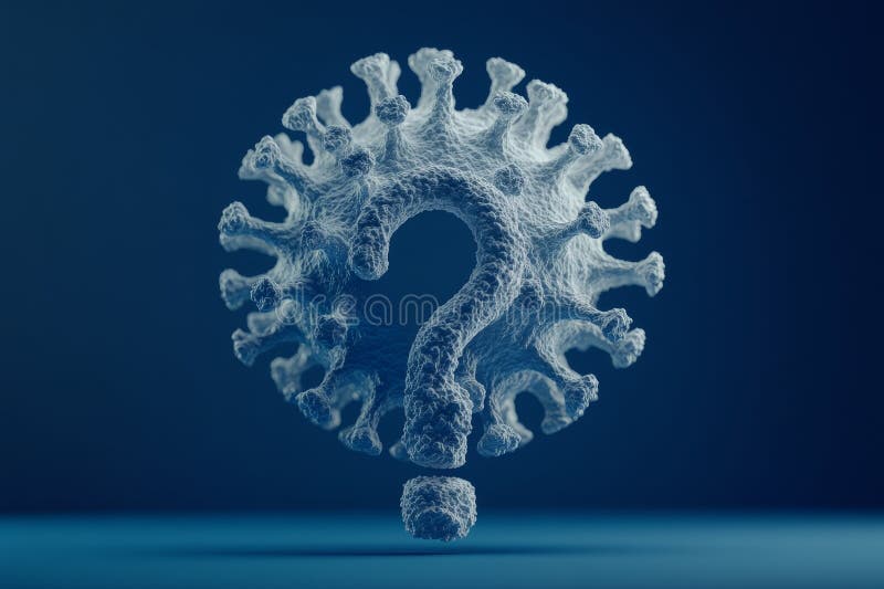 A Coronavirus COVID-19 Infection 3D Illustration Features a Question ...