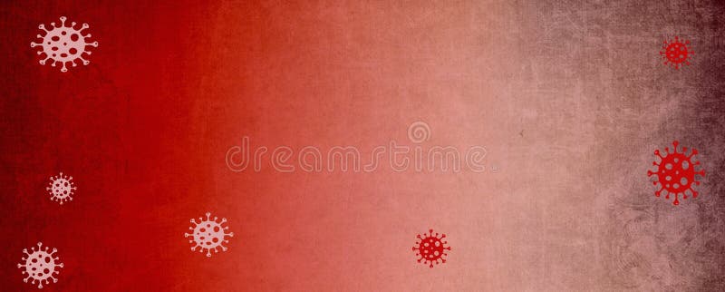 Coronavirus Covid-19 Red Banner Stock Illustration - Illustration of ...