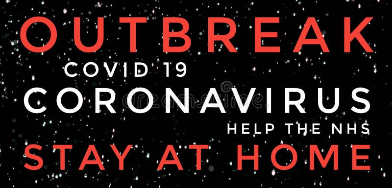 Covid 19 Stay Home Help NHS Message Stock Illustration - Illustration ...