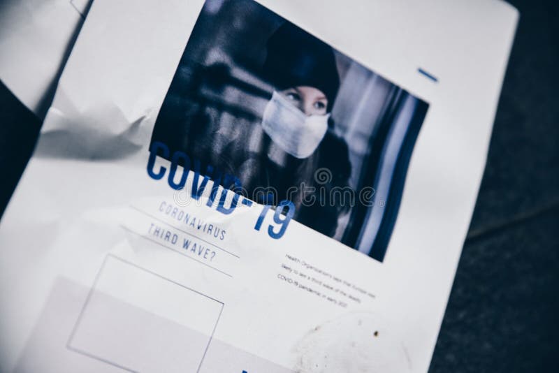 Coronavirus COVID-19 Third Wave Alert Diary. Stock Photo - Image of ...