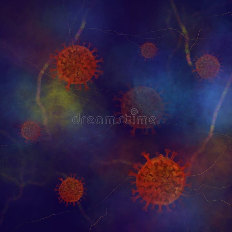 Corona covid-19 drawing stock illustration. Illustration of danger ...