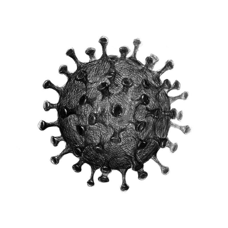 Corona covid-19 drawing stock illustration. Illustration of epidement ...
