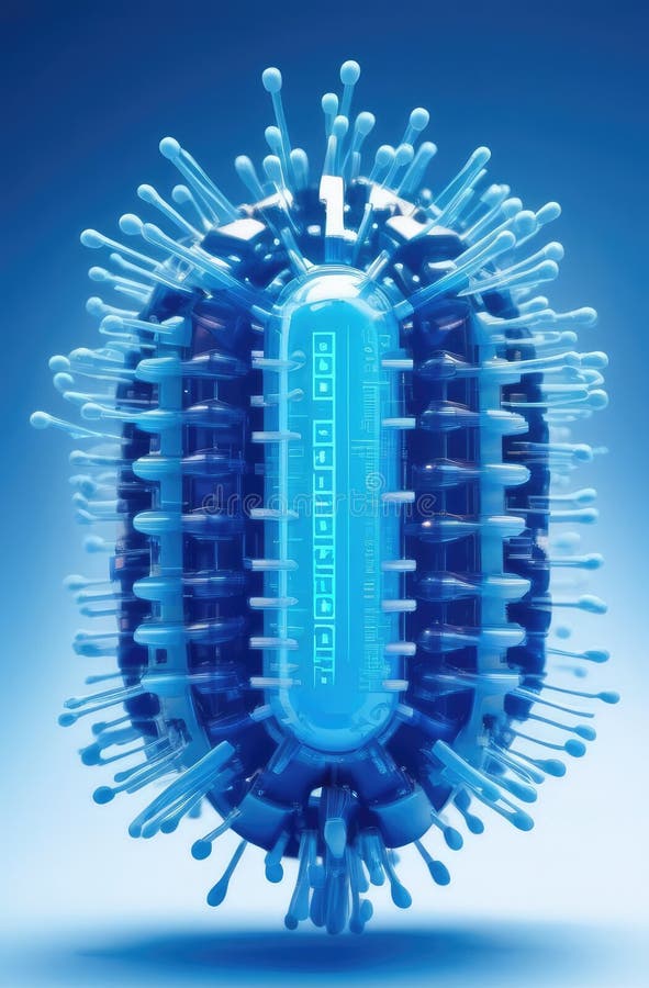 Coronavirus COVID-19 Virus Under a Microscope in a Blood Sample. Virus ...