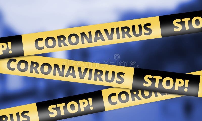 Coronavirus danger zone stock illustration. Illustration of security ...