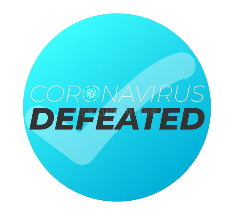 Coronavirus Defeated Illustration Sticker Badge Stock Vector ...