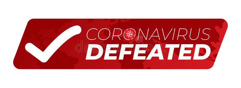 Coronavirus Defeated Illustration Sticker Badge Stock Vector ...