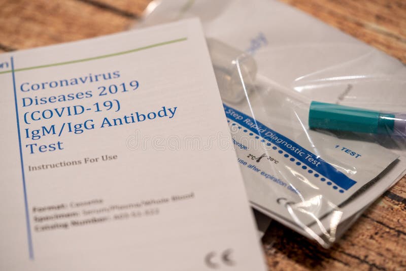 Coronavirus Diseases IgM and IgG Antibody Test Stock Photo - Image of ...