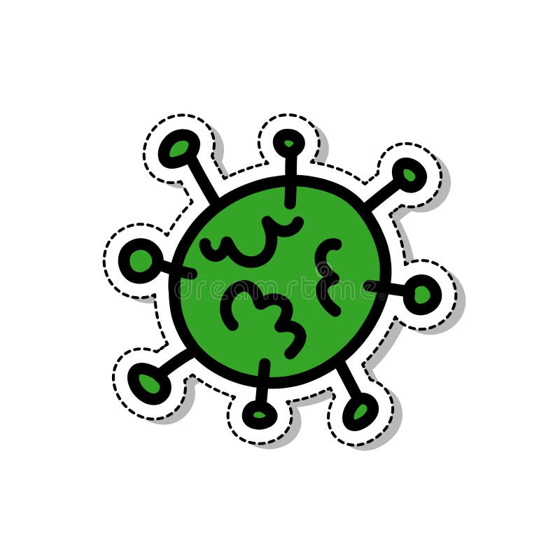 Coronavirus Doodle Icon, Vector Illustration Stock Illustration ...