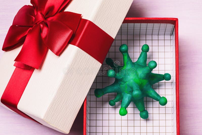 Coronavirus in a Gift Box. a Concept on Fear Will Catch the Covid-19 ...