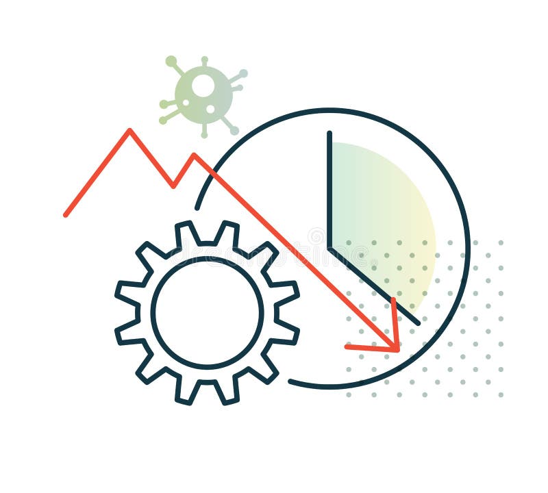 Coronavirus Impact on Production Efficiency - Illustration Stock Vector ...