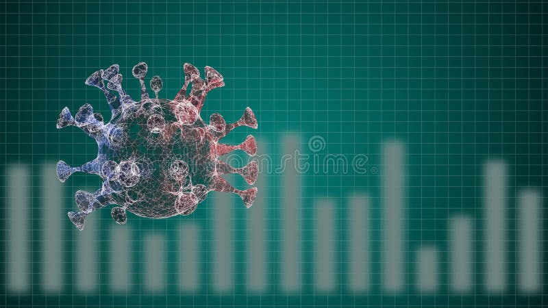 Coronavirus Infection Impact on the Planet. 3d Render Virus Cell Over ...