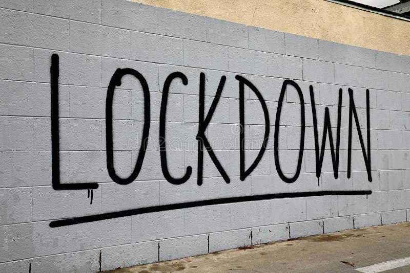 Coronavirus Lockdown Graffiti on Wall Stock Photo - Image of graffiti ...