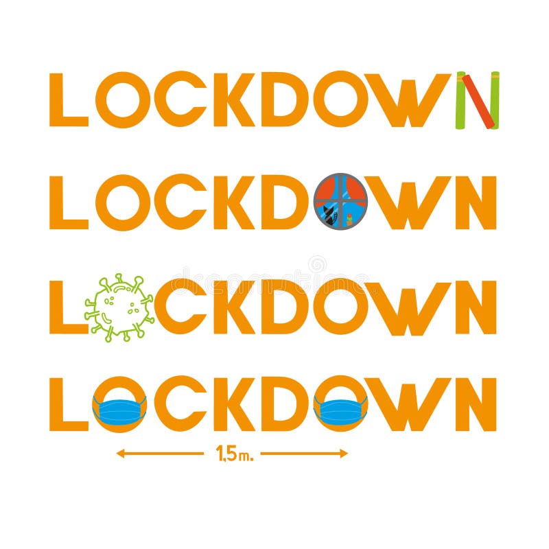 Coronavirus Lockdown Logo. World Pandemic Lockdown. Vector Illustration ...