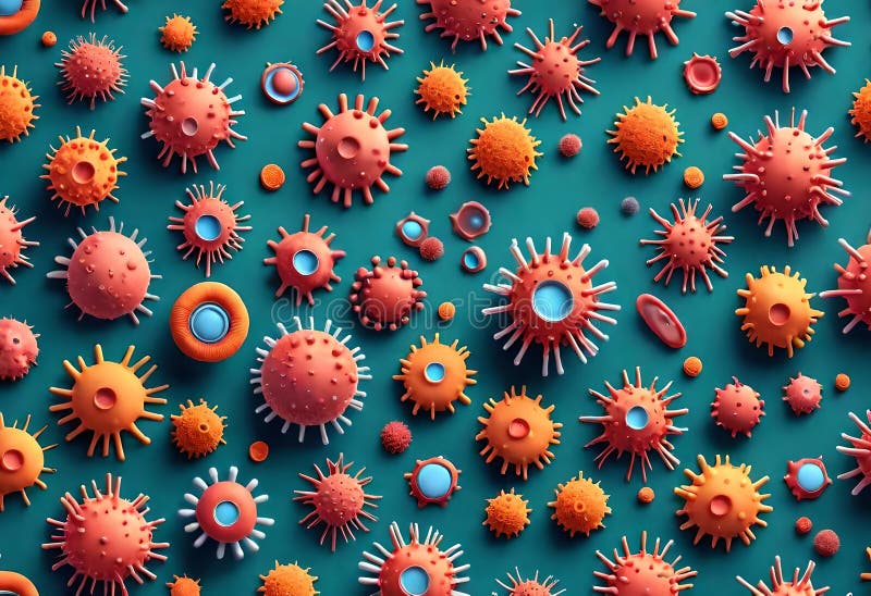 Coronavirus Microorganisms and Bacteria in Abstract Biological ...