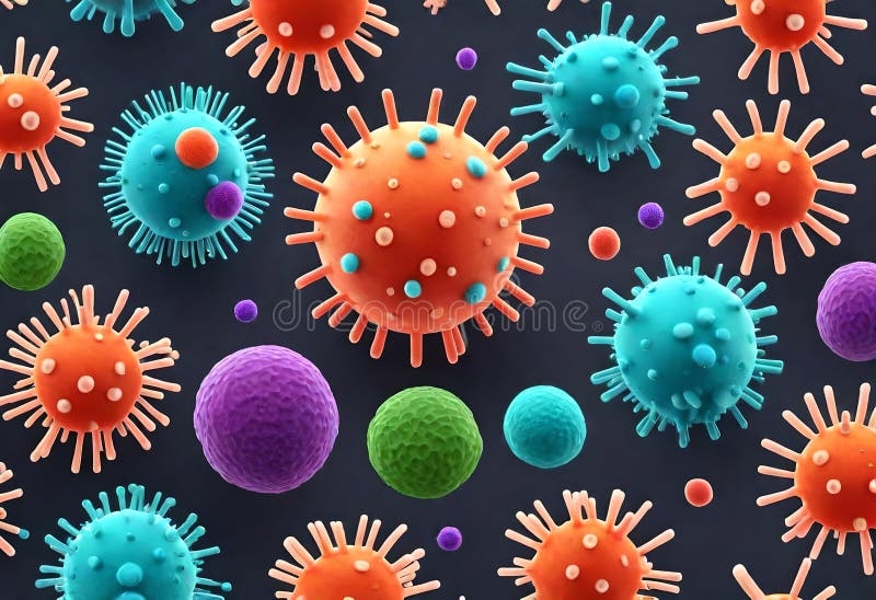 Coronavirus Microorganisms and Bacteria in Abstract Biological ...