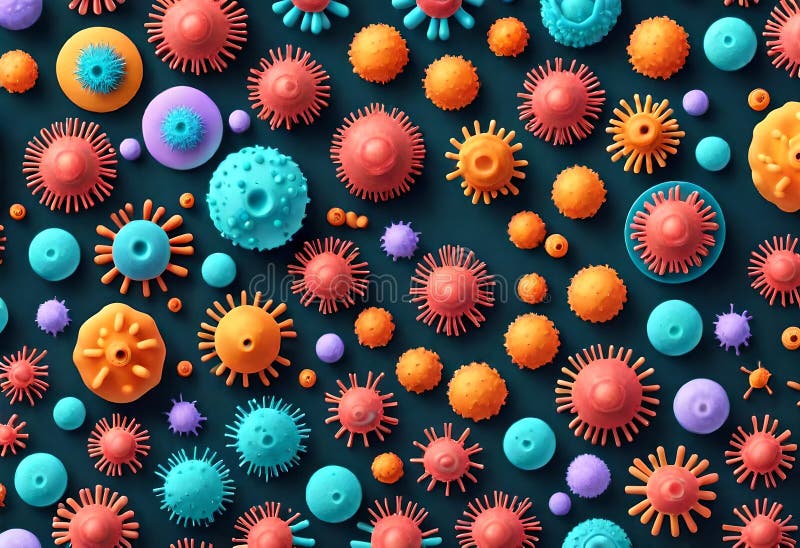 Coronavirus Microorganisms and Bacteria in Abstract Biological ...