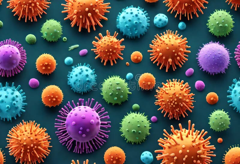 Coronavirus Microorganisms: Intricate 3D Rendered Bacterial Landscape ...