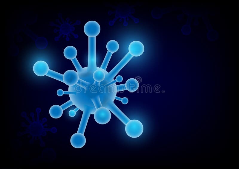 Coronavirus 2019-nCov Concept, Asian Flu Outbreak. Blue Glow Vector ...