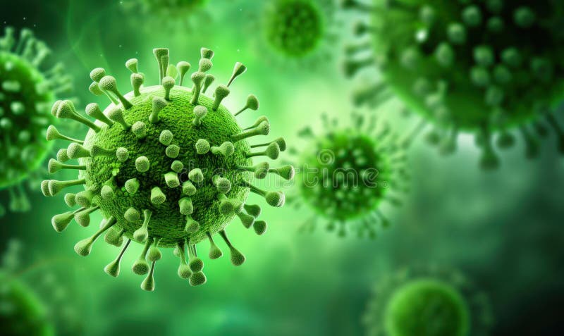 Coronavirus Outbreak Microscopic View of Dangerous Virus Stock ...