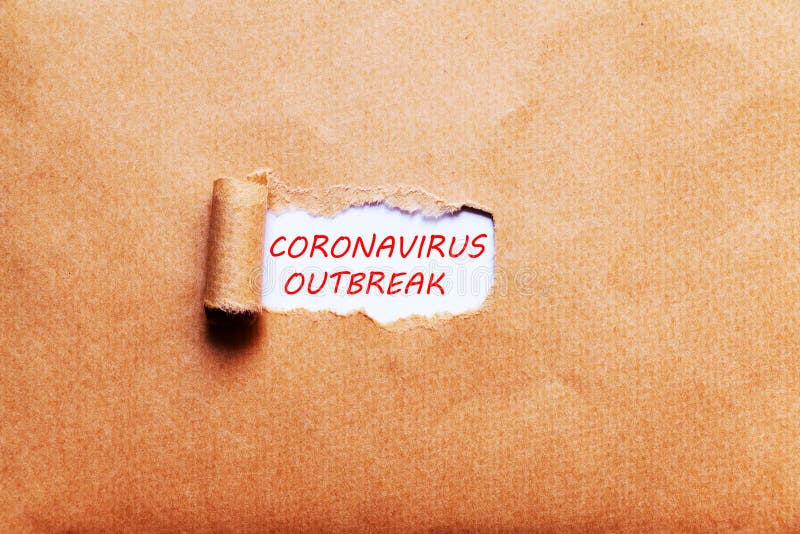 Coronavirus Outbreak Written on Cover Letter Torn for Your Design ...