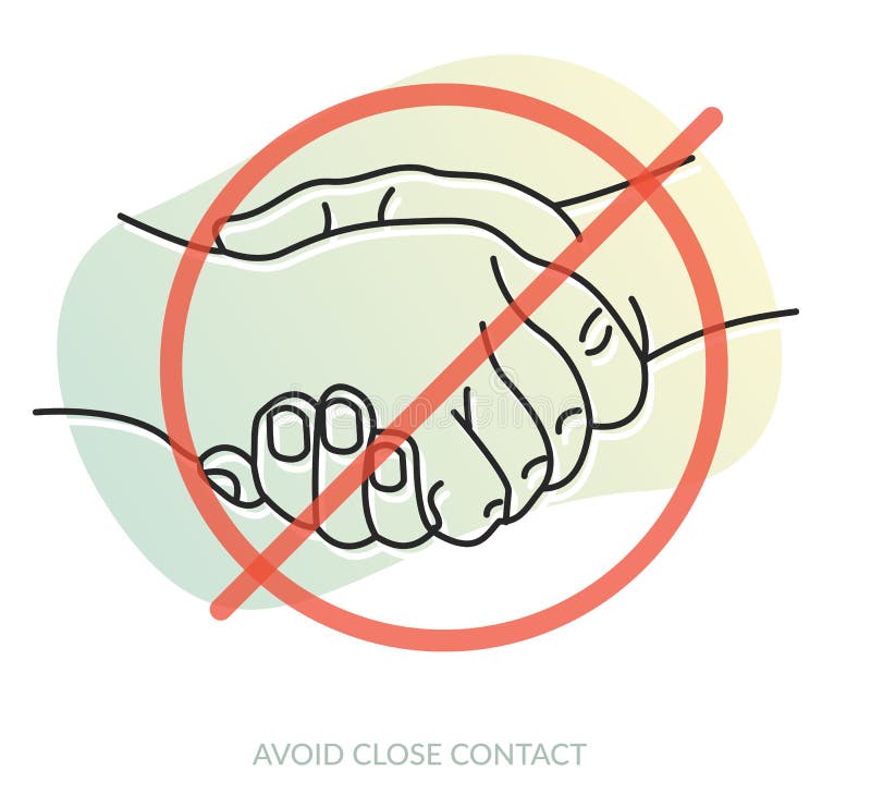 Avoid Close Contact in COVID-19 3D Graphic Concept Stock Illustration ...