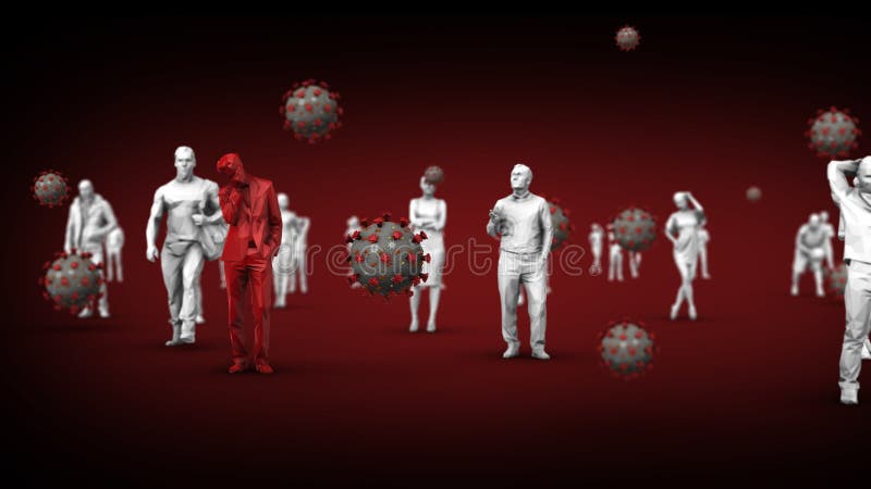 Coronavirus People Man Infected Stock Illustration - Illustration of ...
