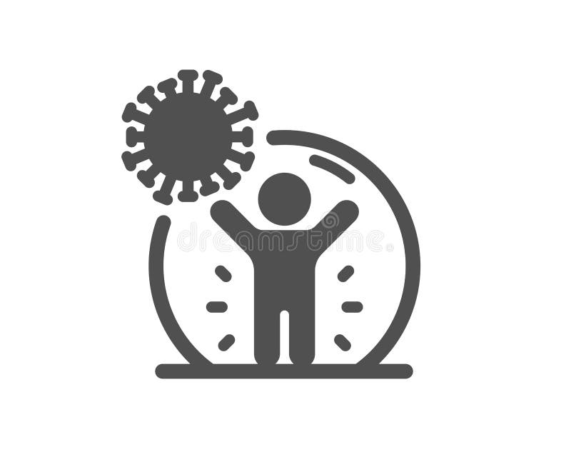 Coronavirus Protection Icon. People Isolation Sign. Vector Stock Vector ...