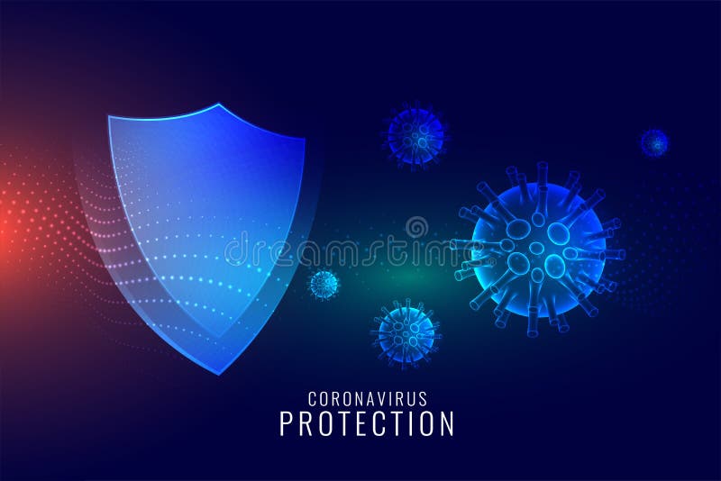 Coronavirus Protection Shield for Good Immune System Stock Vector ...