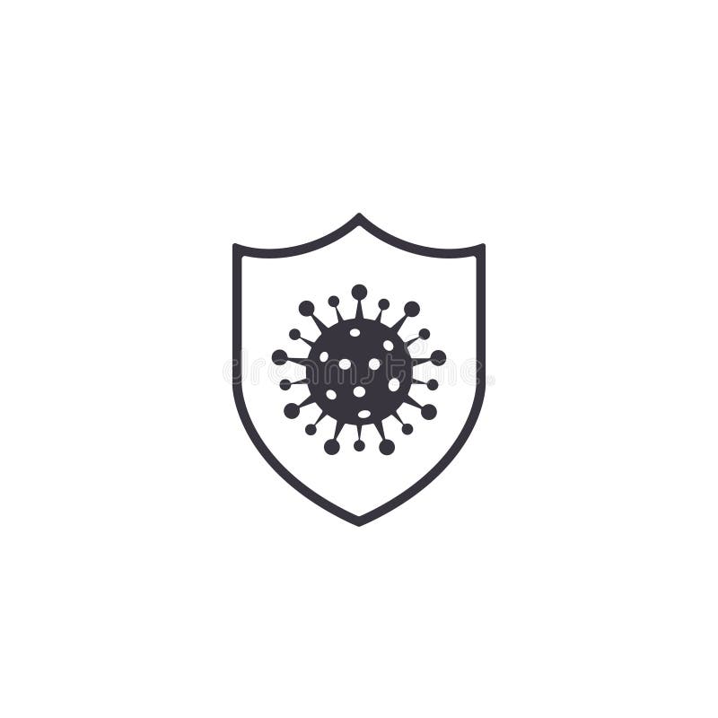 Coronavirus Protection Shield Icon. Vector Isolated Illustration Stock ...