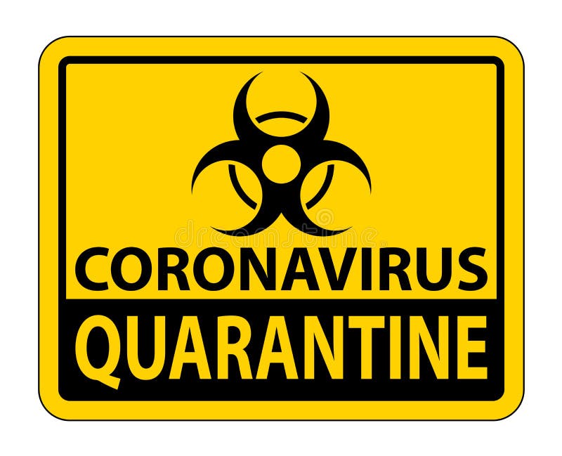 Coronavirus Quarantine Sign Isolate on White Background,Vector ...