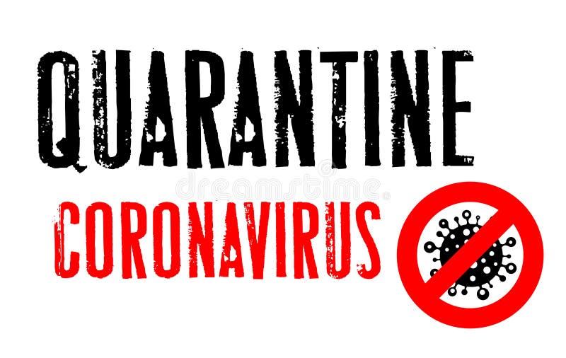 Coronavirus Quarantine Slogan Stock Vector - Illustration of cell ...