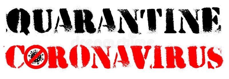 Coronavirus Quarantine Slogan Stock Vector - Illustration of health ...