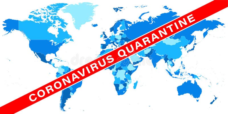 Coronavirus Quarantine World Map. 2019-nCoV. Map of the World Pandemic ...