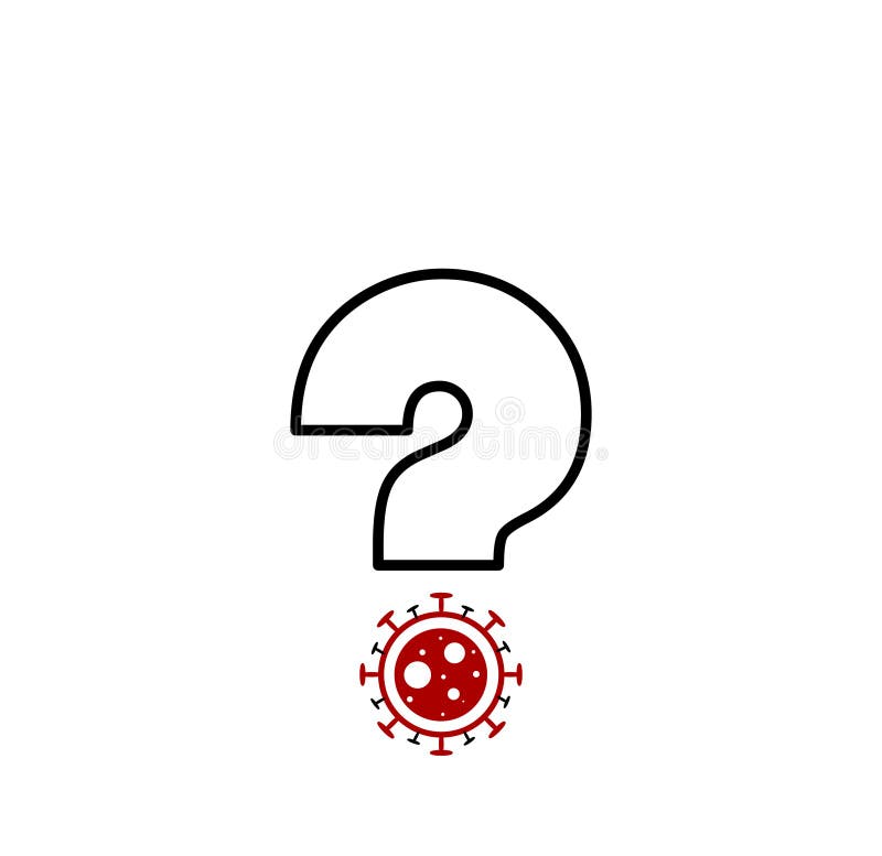 Coronavirus Question Mark Symbol Isolated on White. Stock Illustration ...