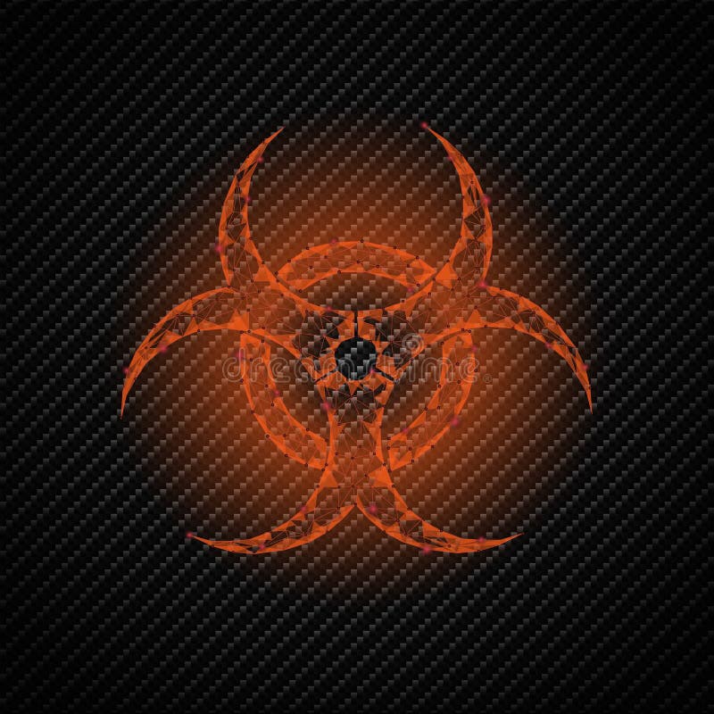 Coronavirus Red Biohazard Danger Vector Illustration. Stock Vector ...