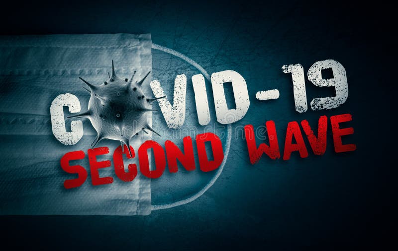 Coronavirus Second Wave Concept: 3d Rendering of Coronavirus Cell on ...