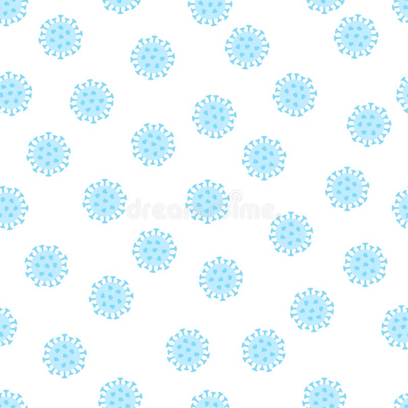 Coronavirus Sign Vector Flat Seamless Pattern Isolated on White ...