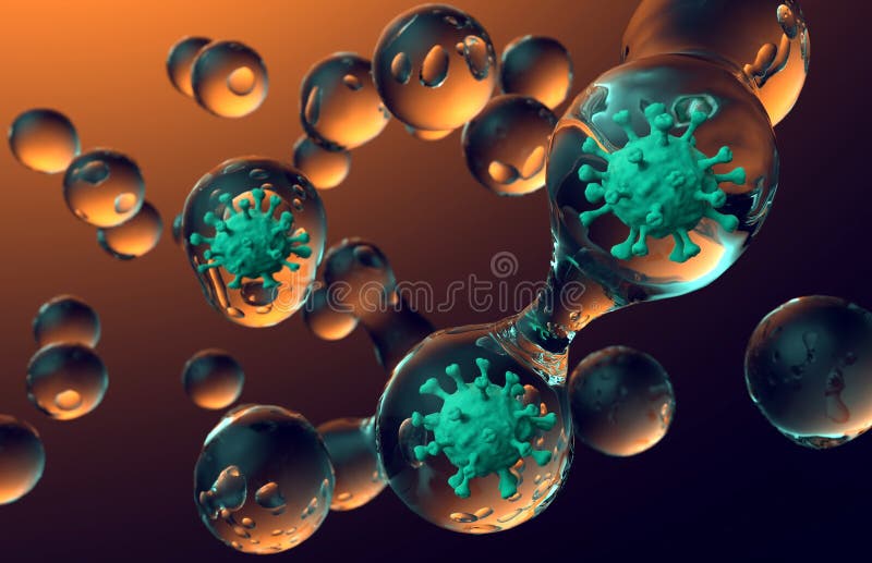 Droplet Infection Corona Virus Stock Illustration - Illustration of ...