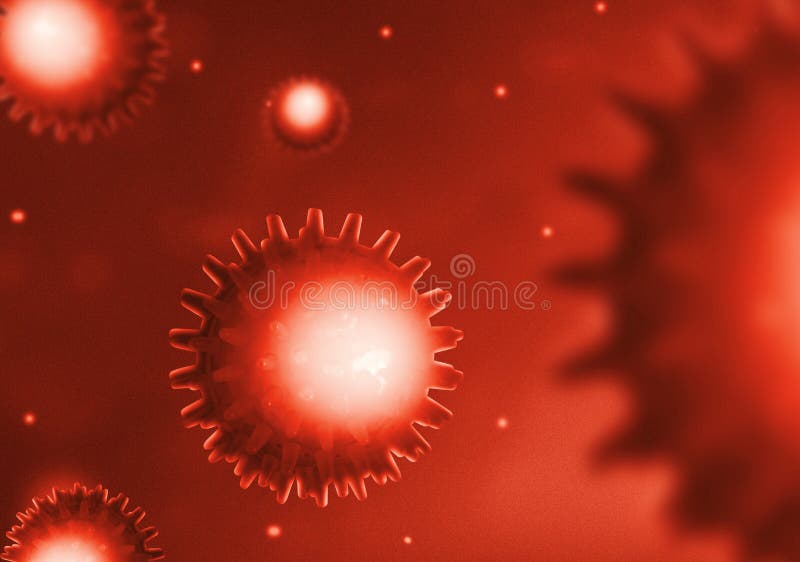 Coronavirus Spreading with a Colored Background Stock Illustration ...