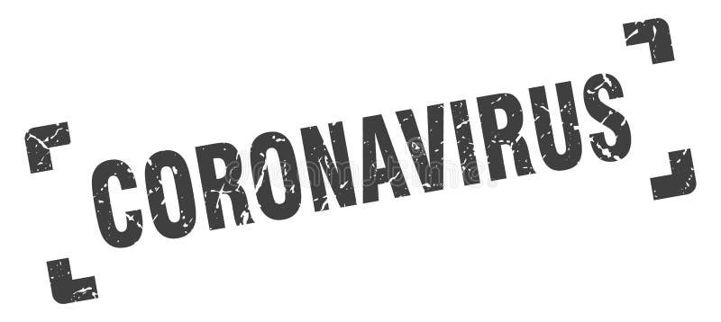 Coronavirus Stamp. Square Grunge Sign Isolated on White Background ...