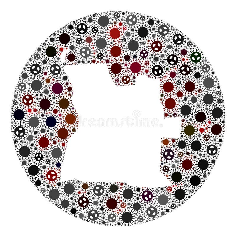 Coronavirus Stencils Mapa De Mosaico Angola Stock de ilustración ... Coronavirus Stencils Mapa De Mosaico Angola Stock de ilustración ...