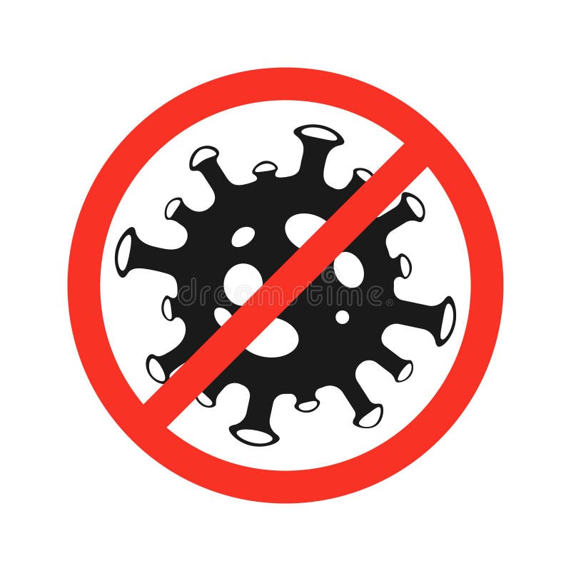 Coronavirus Stop Icons. Coronavirus Warning Sign Stock Illustration ...