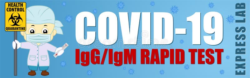Coronavirus Testing Banner. Covid-19 Rapid IgM-IgG Test Stock Vector ...